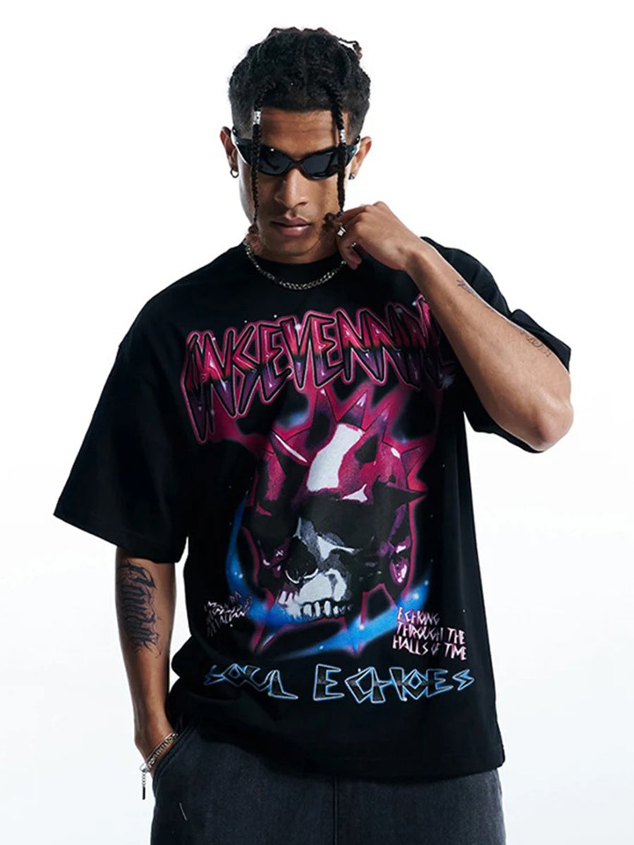 Spiky Head Skull Tee
